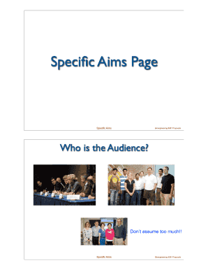 Fillable Online Specific Aims Page Fax Email Print - pdfFiller