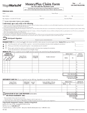 Fillable Online MoneyPlus Claim Form - SC PEBA Fax Email Print - pdfFiller