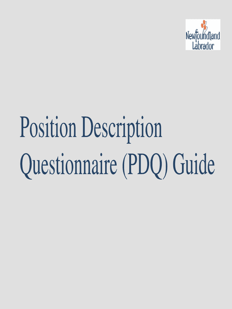 Fillable Online Questionnaire (PDQ) Guide Fax Email Print - pdfFiller