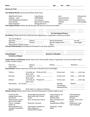 Fillable Online my innexus Med Hx Form 2013-2014 - my innexus Fax Email ...
