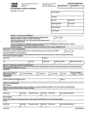 Fillable Online easi WSIB Registration - easi Fax Email Print - pdfFiller