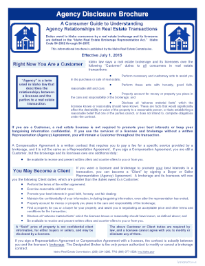 Fillable Online Agency Disclosure Brochure Printer Friendly 2015pdf Fax ...