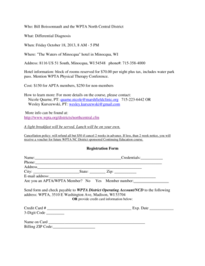 Fillable Online wpta Who Bill Boissonnault and the WPTA North Central ...