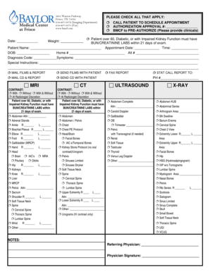 Fillable Online OUTPATIENT Imaging FORM Rev 4-30-12doc Fax Email Print ...