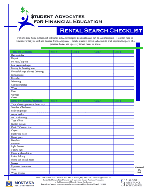 Fillable Online Rental Search Checklist Fax Email Print - pdfFiller