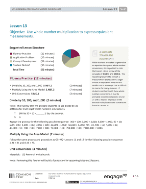 Fillable Online Lesson 13 52 NYS COMMON CORE MATHEMATICS CURRICULUM ...