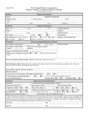 Fillable Online West bVirginiab Workers39 Compensation Employer39s ...