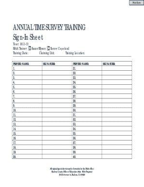 Fillable Online Training Sign In Sheet MS Worddocx Fax Email Print ...