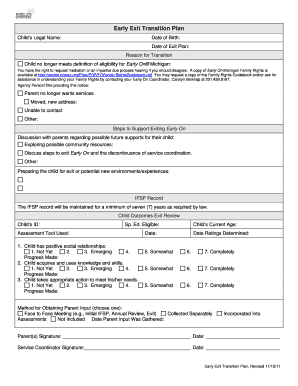 Fillable Online charemisd Early Exit Transition Plandoc - charemisd Fax ...