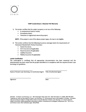 Fillable Online HARP Condo Attached PUD Warrantydocx Fax Email Print ...