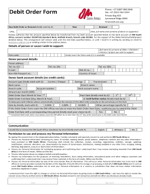 Fillable Online omsouthafrica Debit Order bFormb - OM bSouth Africab ...