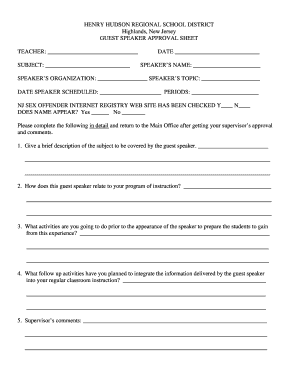 Fillable Online Speaker formdoc Fax Email Print - pdfFiller