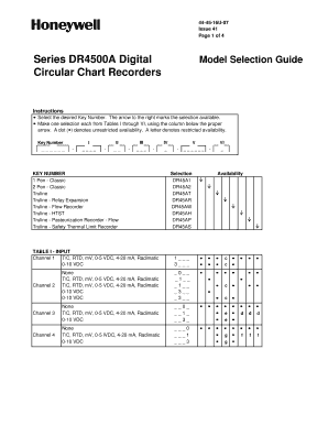 Fillable Online Series DR4500A Digital Model Selection Guide Circular Fax Email Print - pdfFiller