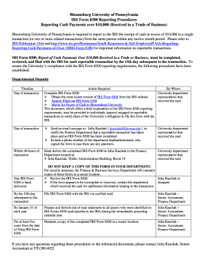Fillable Online IRS Form 8300 Reporting Procedures Fax Email Print ...