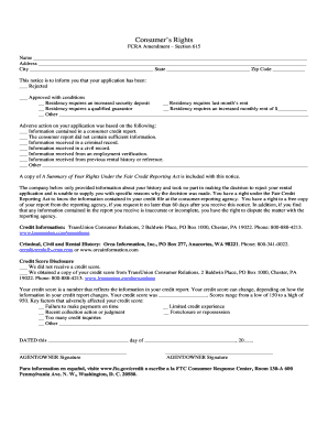 Fillable Online townsendbay Consumer Rights Letter NEW - Townsend Bay ...