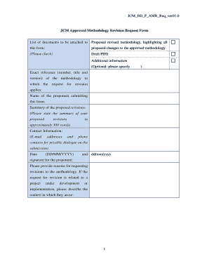 Fillable Online jcm go JCM Approved Methodology Revision Request Form ...