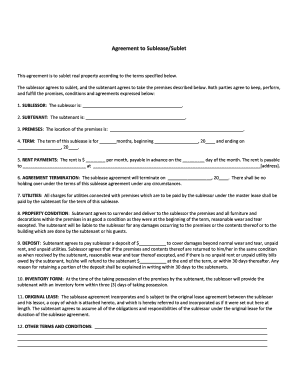 Fillable Online Sample Forms Sublease Agreementx Fax Email Print ...