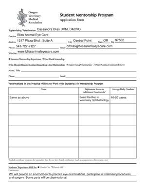 Fillable Online oregonvma Cassandra Bliss DVM, DACVO - oregonvma Fax ...