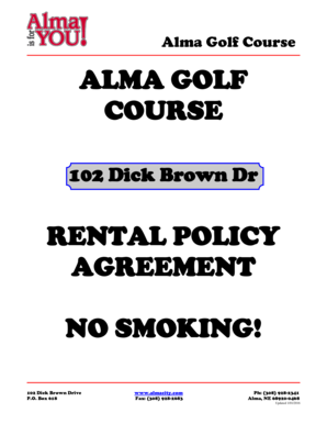 Fillable Online ALMA GOLF COURSE - almacitycom Fax Email Print - pdfFiller