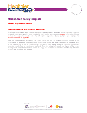 Fillable Online Smoke-free policy template Fax Email Print - pdfFiller
