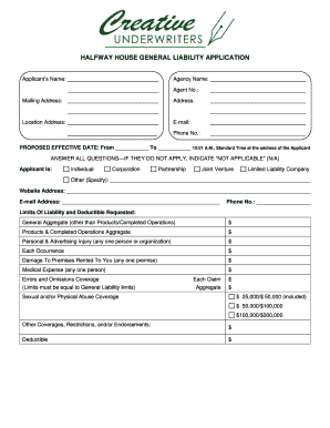 Fillable Online (Limits must be equal to General Liability limits) Fax ...