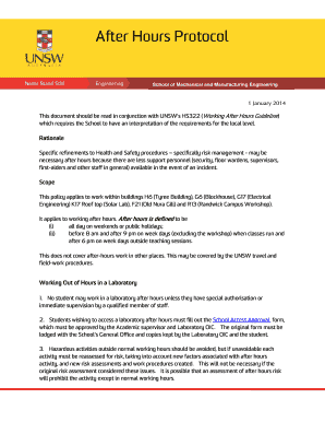 Fillable Online After Hours Protocol Fax Email Print - pdfFiller