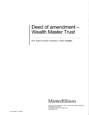 Fillable Online Deed of amendment Wealth Master Trust Fax Email Print ...