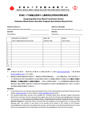 Fillable Online www5 ha org HONG KONG RED CROSS BLOOD TRANSFUSION ...