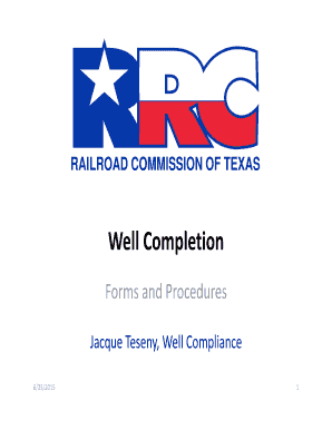 Fillable Online rrc state tx Well Completion - Forms and Procedures ...