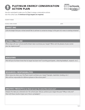 Fillable Online Platinum energy conservation action plan - Ontario ...