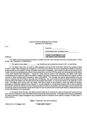 Fillable Online orb uscourts UNITED STATES BANKRUPTCY COURT Case No Fax ...