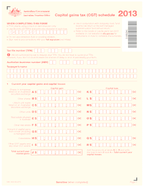 Fillable Online ato gov Capital gains tax (CGT) schedule WHEN ...