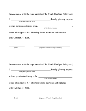 Fillable Online Handgun permission form-LARGE.doc Fax Email Print ...