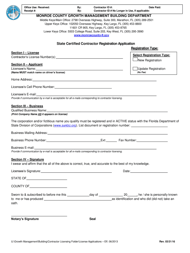 Fillable Online Middle KeysMain Office 2798 Overseas Highway, Suite 300 ...