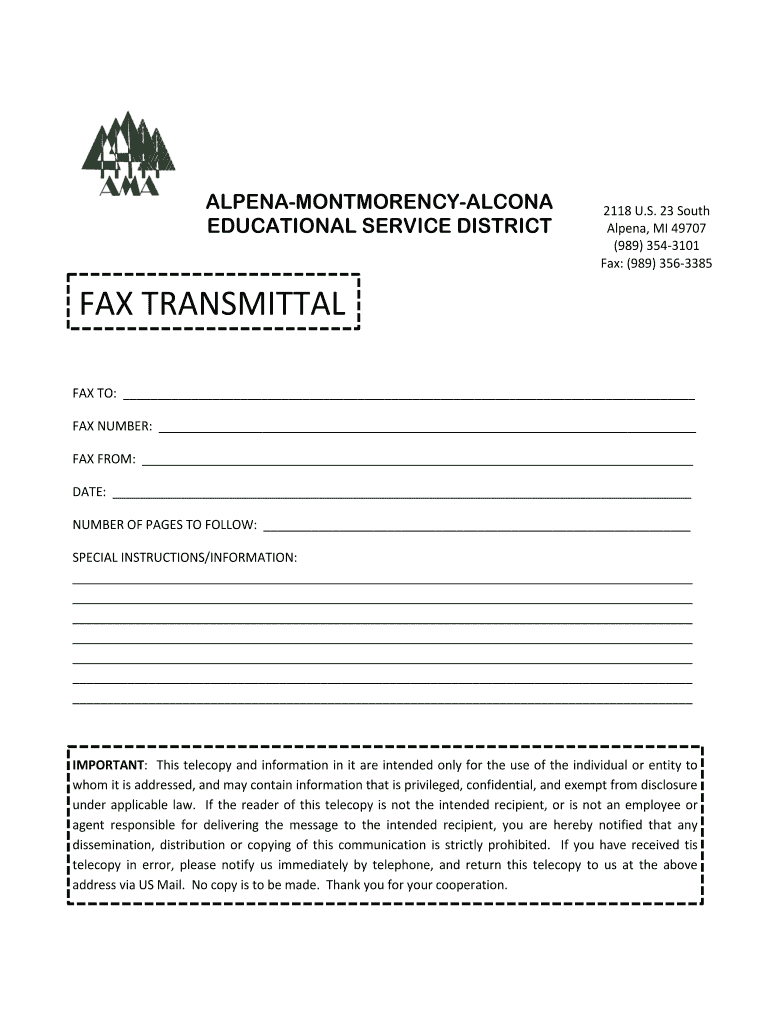 Fillable Online FAX TRANSMITTAL - amaesdnet Fax Email Print - pdfFiller