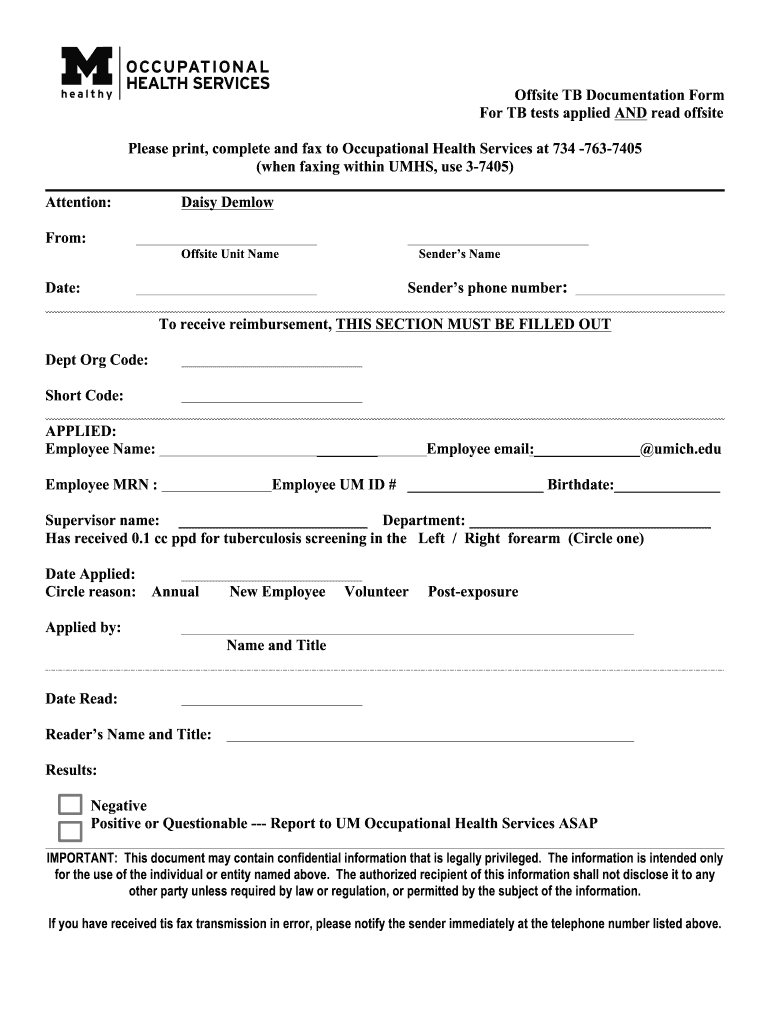 Tb Documentation Form Fill Online Printable Fillable Blank PdfFiller