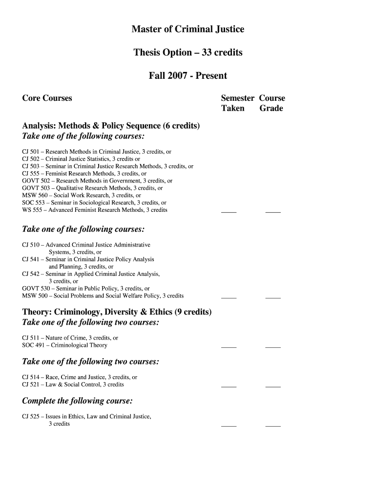 Fillable Online dept-wp nmsu Thesis Option 33 credits - dept-wp nmsu Fax Email Print - pdfFiller