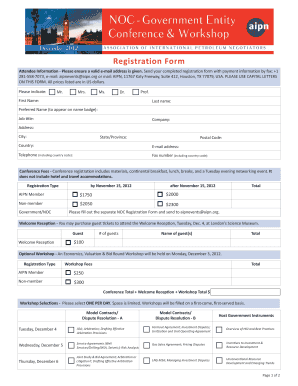 Fillable Online Registration Form Attendee Information Please ensure a ...