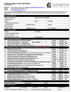Livingstone Shire Council Property Search - Fill Online, Printable ...