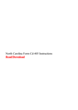 Nc Cd 405 Instructions - Fill Online, Printable, Fillable, Blank ...
