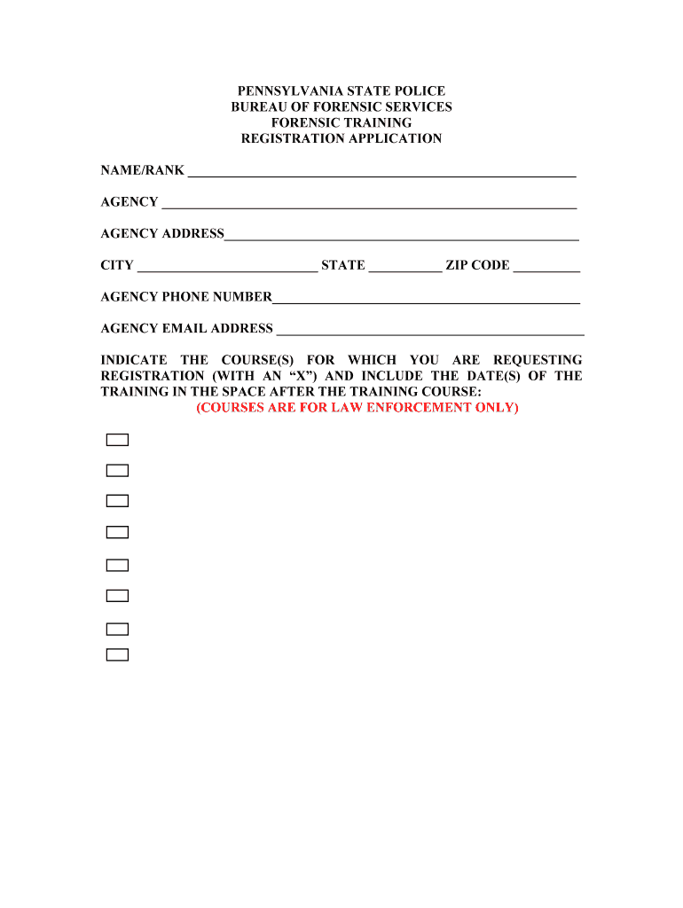 Fillable Online PENNSYLVANIA STATE POLICE Fax Email Print - pdfFiller