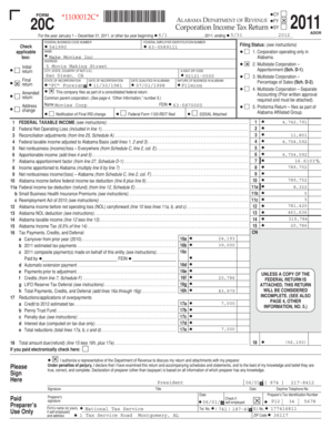 Fillable Online revenue alabama 20C bFORMb Corporation Income Tax ...