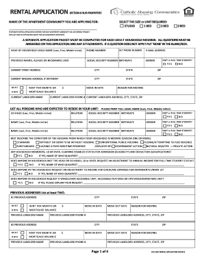 Fillable Online RENTAL APPLICATION SECTION 8 HUD PROPERTIES Fax Email ...
