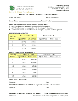 Fillable Online publicportal ousd k12 ca abi ousd form Fax Email Print ...