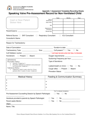 Fillable Online pmh health wa gov Appendix 1 Assessment Templates ...