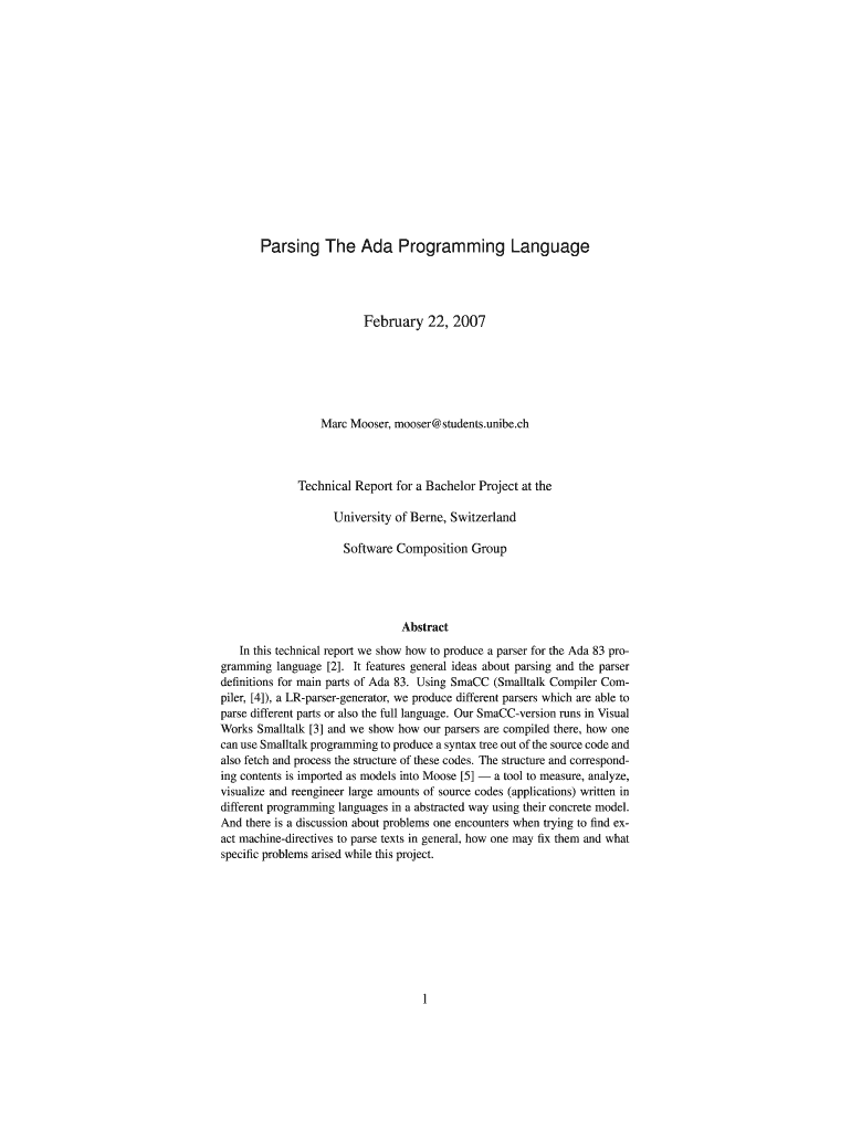 Fillable Online Parsing The Ada Programming Language Fax Email Print ...