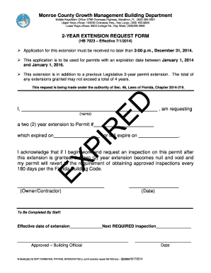 Fillable Online 2 yr permit extension request HB-7023docx Fax Email ...