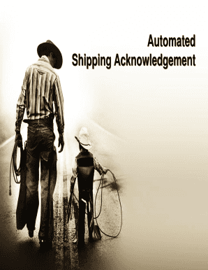 Fillable Online Shipping Acknowledgement Fax Email Print - pdfFiller