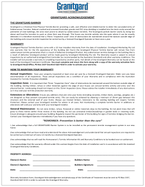 Fillable Online Warranty Activation bFormb - Granitgard Fax Email Print ...