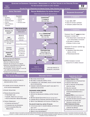 Fillable Online GUIDELINE FOR EMERGENCY DEPARTMENT MANAGEMENT OF THE ...